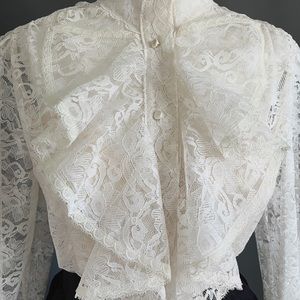 Vintage | Tops | Vintage With Tags Alice Stuart Victorian Lace Blouse ...